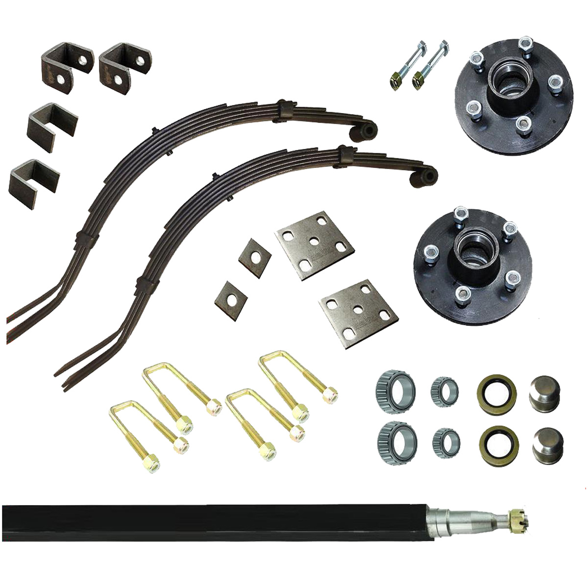 NON BRAKED AXLE KIT: UNBRAKED SINGLE AXLE TRAILER KIT