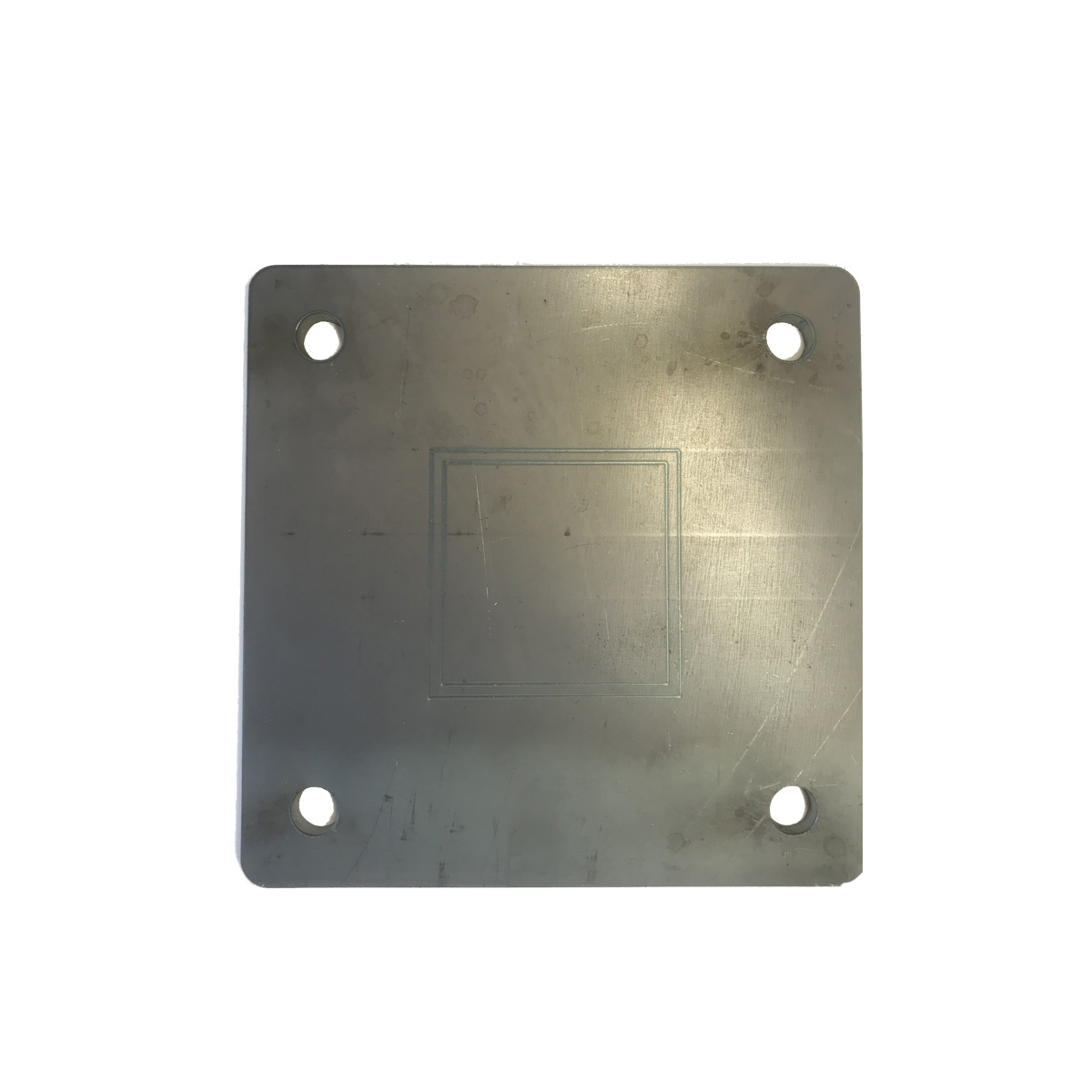 Pre-Drilled Plates: 200 x 200 x 10mm Plate C/W 4 x holes