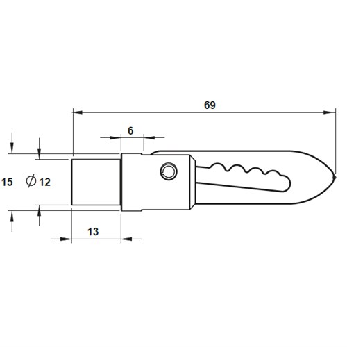 Gates: ANTILUCE FASTENER WELD ON ZP 1 2MM DIA - QTY OF 2
