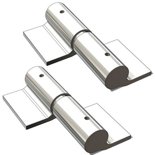 Weld on Hinges: GATE HINGE WELD ON WITH FLANGE 105MM RIGHT HAND QTY 2