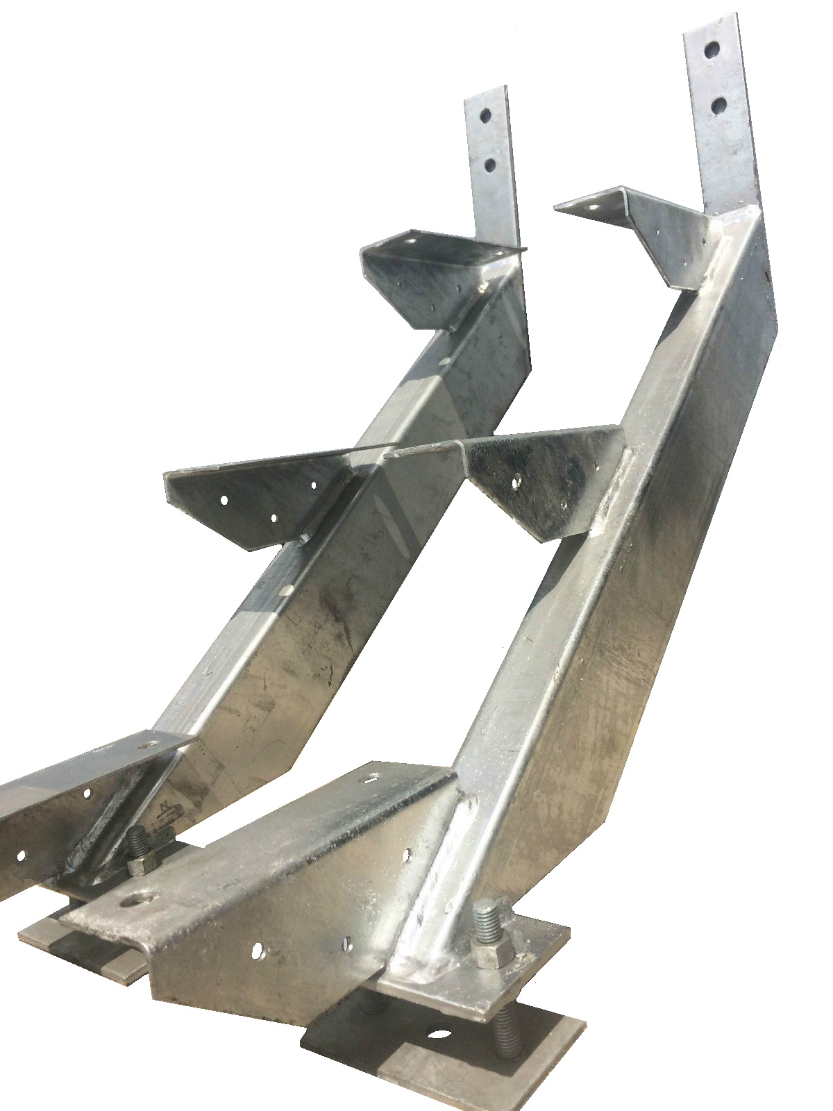 STAIR STRINGERS: 1 Tread Stair Stringers Pair