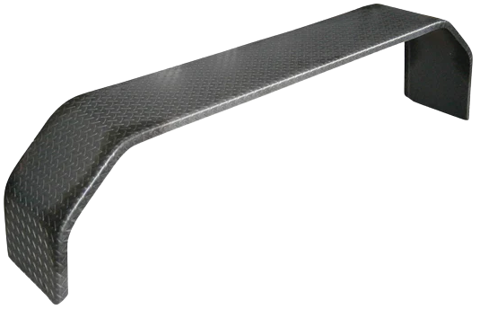 Dual Axle Checker Plate Mudguard to Suit Trailers