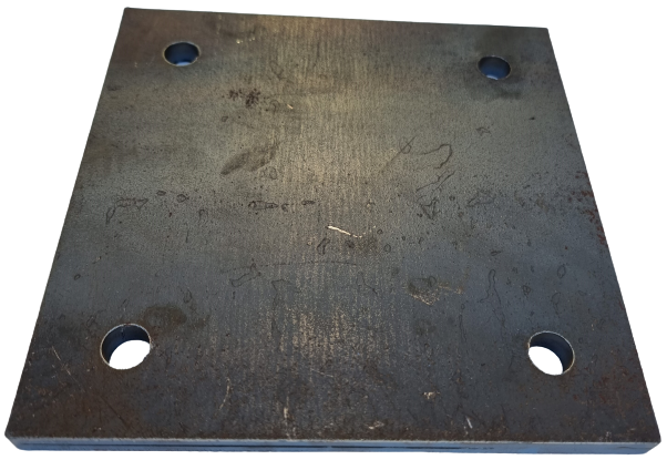 250x250x10mm Steel Base Plate - The Metal Warehouse