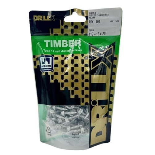 Timber: Timber Screw 12g-11 x 25mm Class 4 Hex Head Self Drilling Type ...
