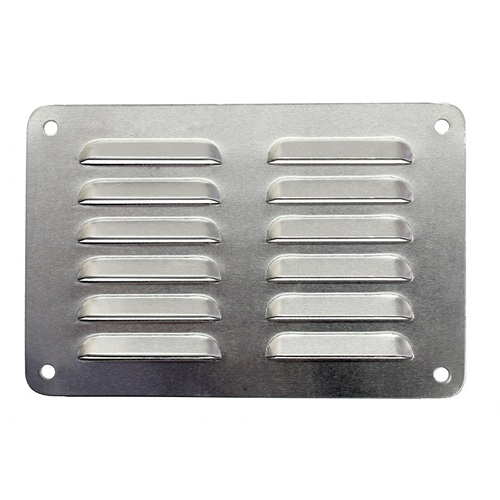 Ventilation: ALUMINIUM LOUVRE VENT DOUBLE ROW 6 SLOT 150mm X 100mm MILL ...